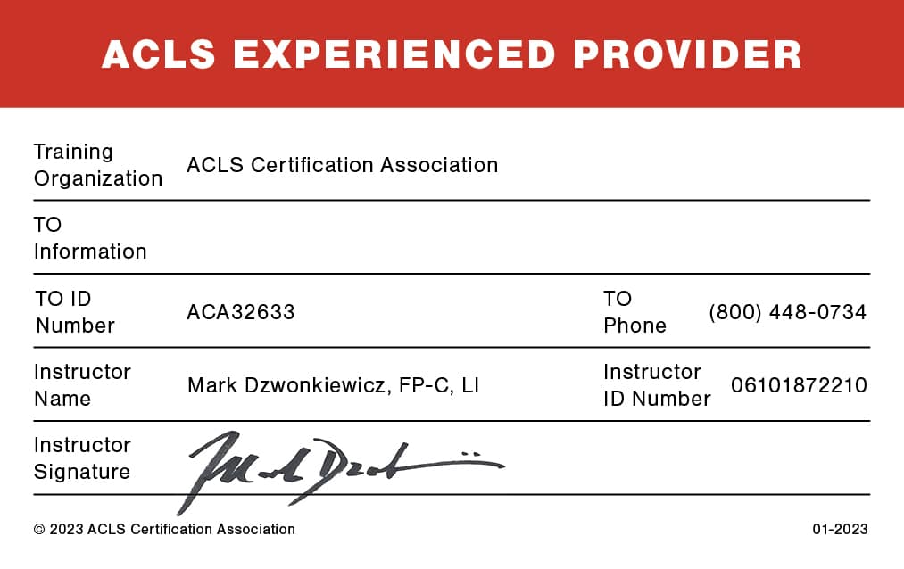 ACLS Experienced Provider Recertification & Online Renewal | ACLS ...