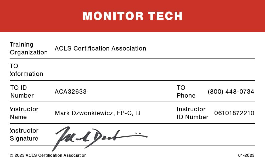 Monitor Technician Certification Online | ACLS Certification Association