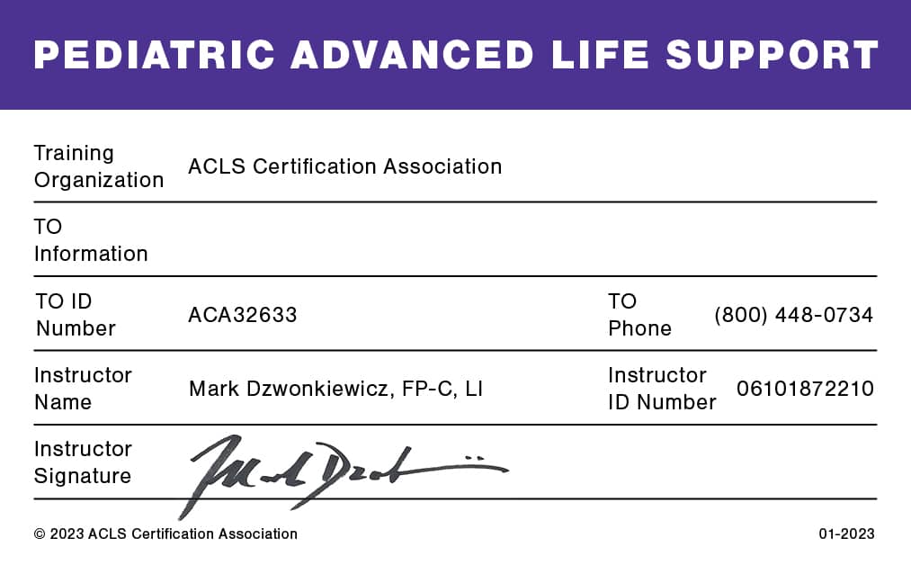 PALS Certification Online | ACLS Certification Association