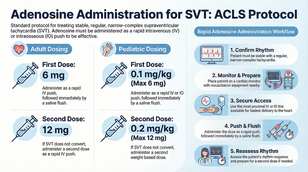 SVT Adenosine Dosing | ACLS Certification Association