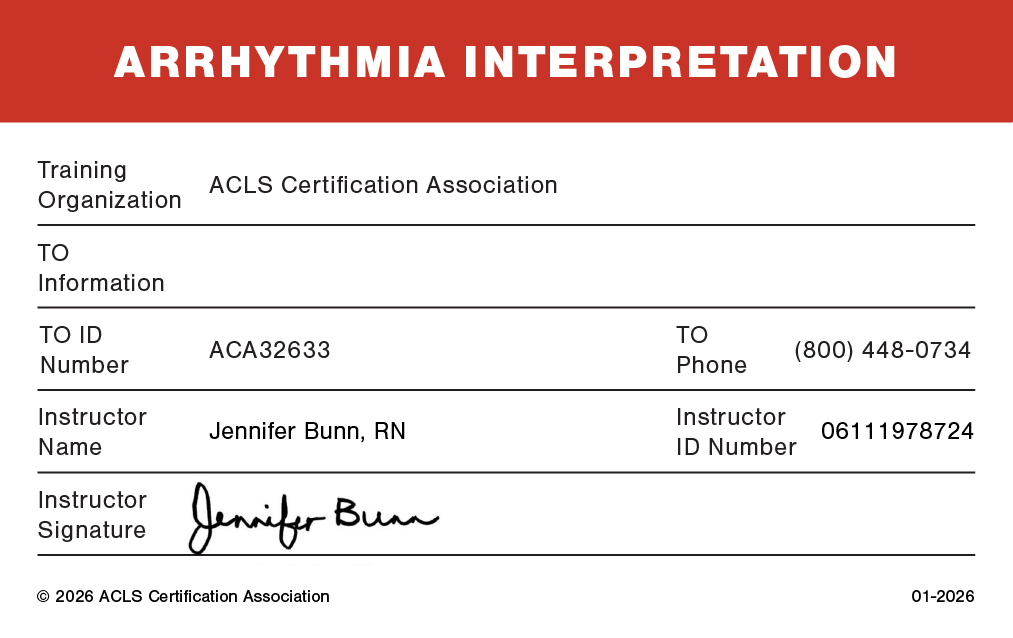 Arrhythmia Interpretation Certification Online | ACLS Certification ...
